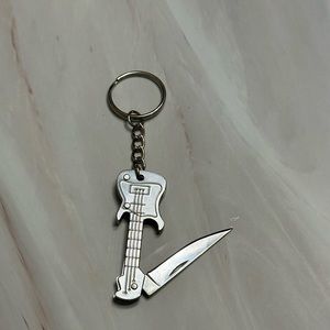 Accessories | Silver Discreet Guitar Keychain | Poshmark
